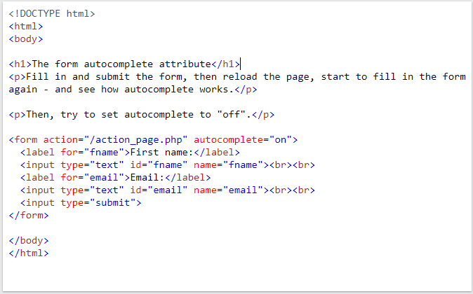 آموزش Html Form Attributes آتریا